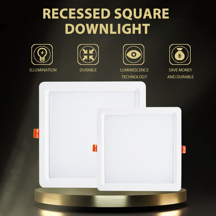 Square LED downlight – GILLUXE